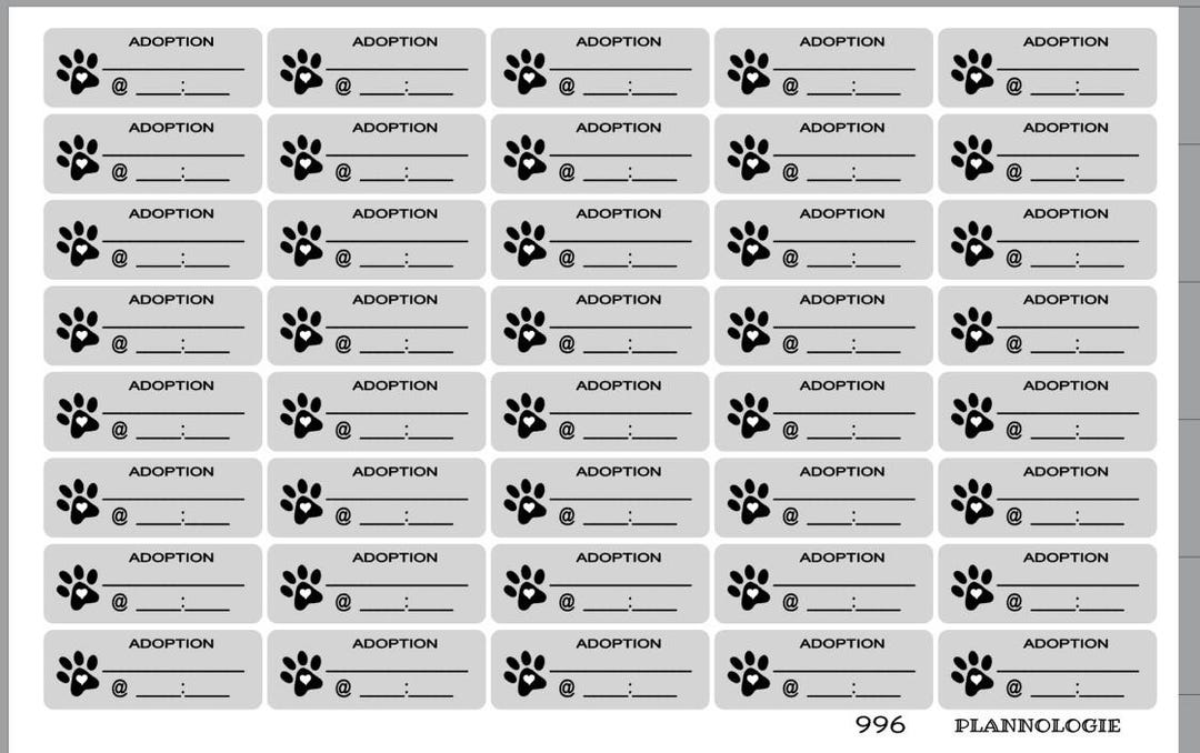 Pet Adoption Stickers - Etsy