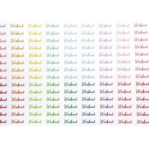 Workout Stickers Planner Stickers Script Stickers Fits Erin Condren, A5 ...