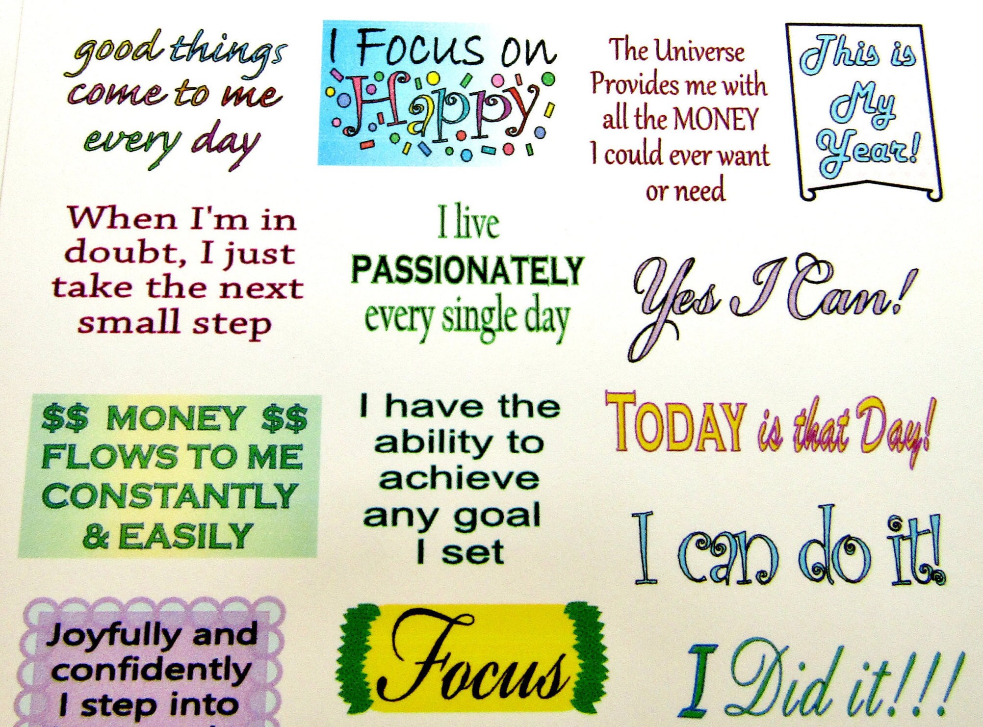 Mini Affirmation Stickers For Planners And Journals | Etsy