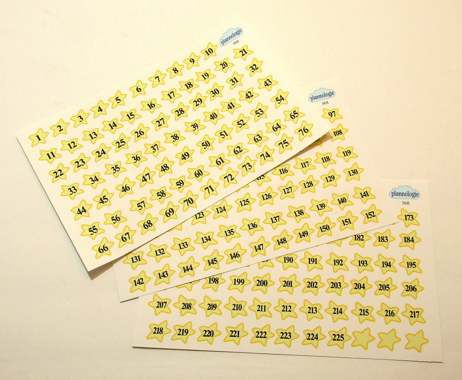 Bullet Journal Page Numbers BUJO Stickers Number Stickers - Etsy