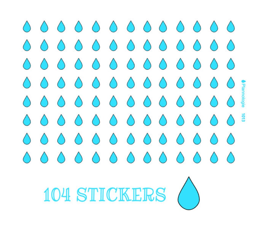 Water Drop Icon Stickers - Planner Stickers - Etsy