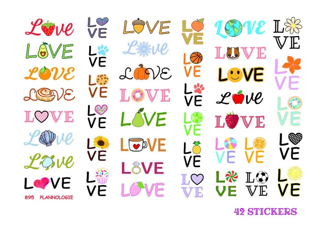 Love Icon Stickers - Planner Stickers - Journal Stickers - Scrapbook ...