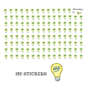 Aha! Planner Stickers - Lightbulb Icon Stickers - Idea - Etsy