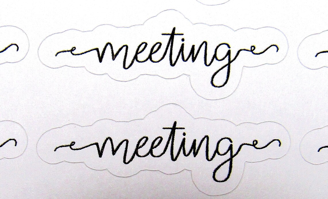 Meeting Script Planner Stickers Meeting Script Stickers | Etsy