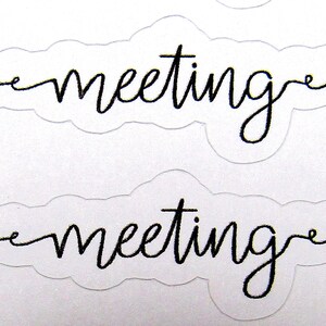 Meeting Script Planner Stickers - Meeting Script Stickers - Etsy