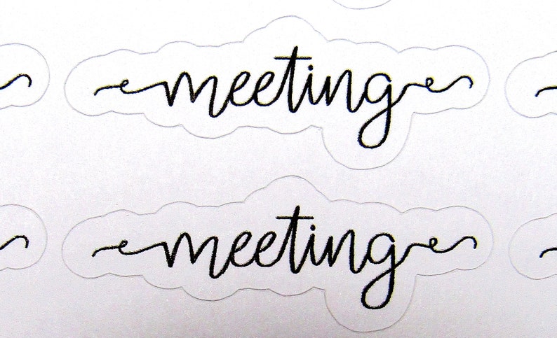 Meeting Script Planner Stickers Meeting Script Stickers | Etsy