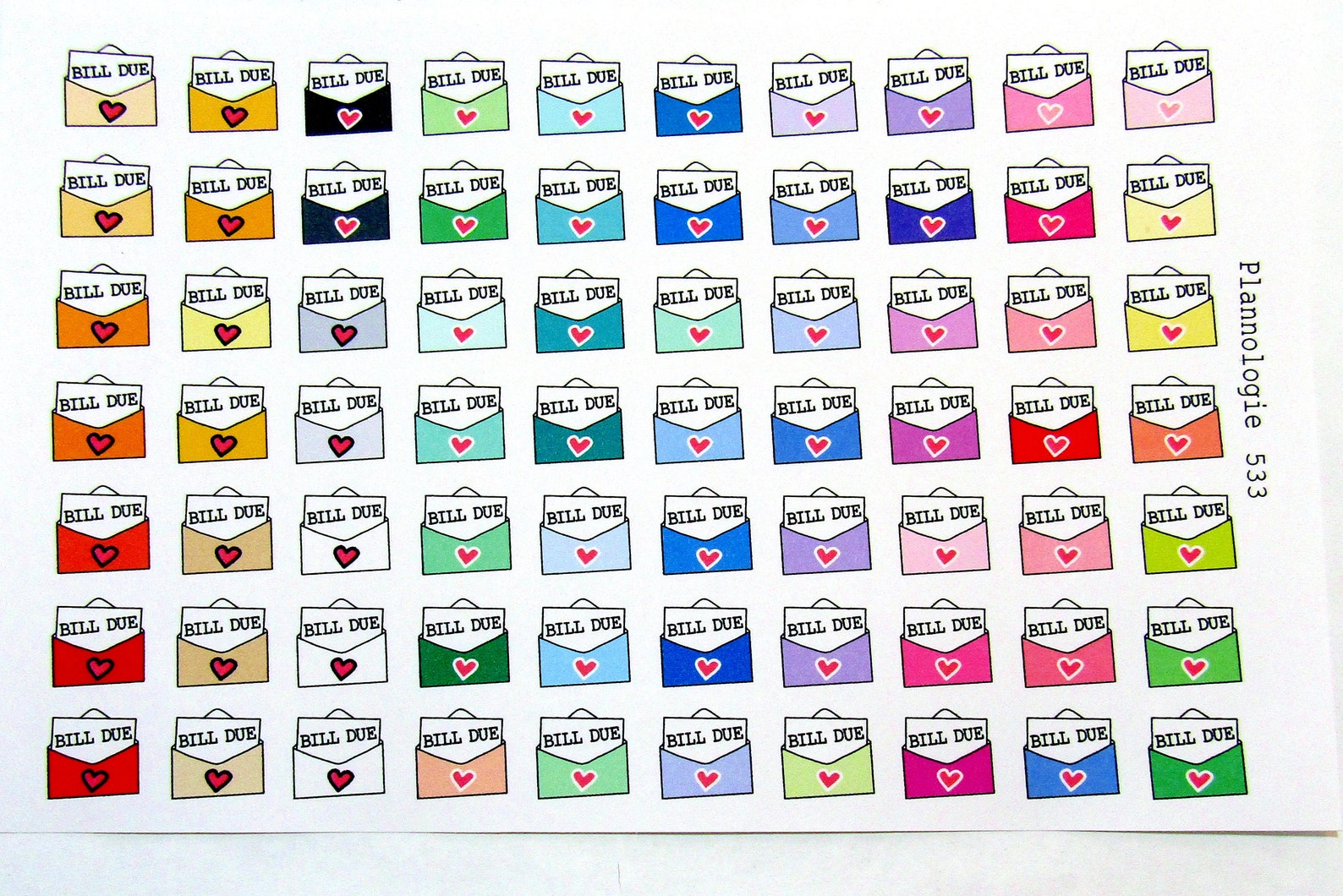 Bill Due Planner Stickers Payment Due Stickers Bill Due Icon | Etsy