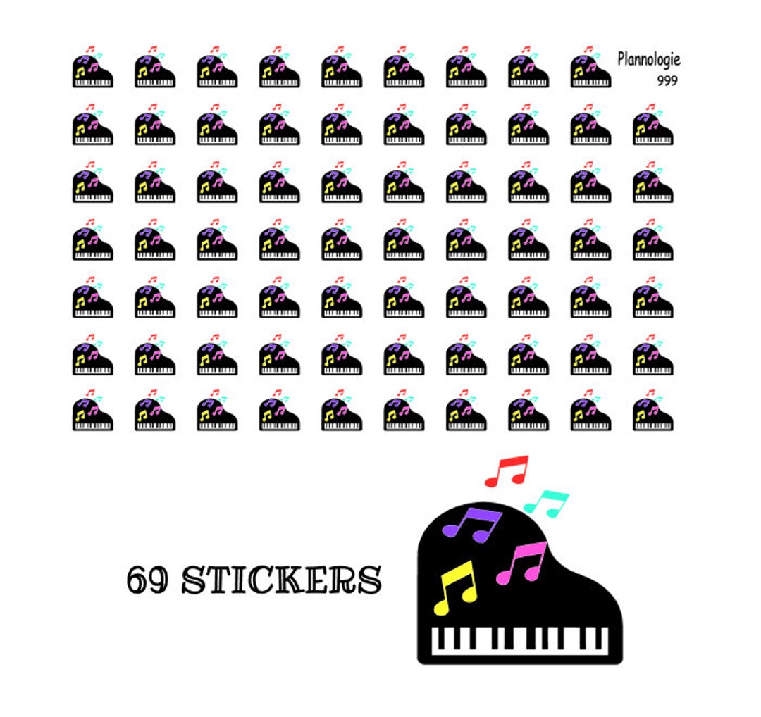 PIANO Stickers - Concert Stickers - Planner Stickers - Reminder ...
