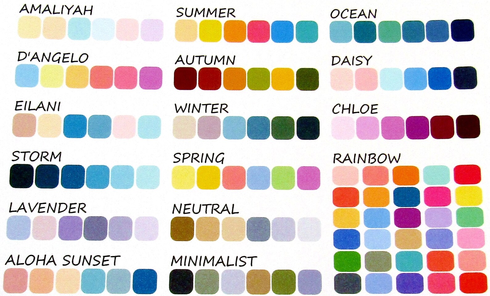 Days of the Week Planner Stickers 17 Color Palettes | Etsy