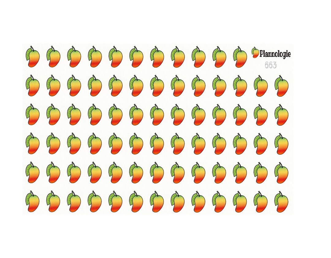 Mango Stickers - Fruit Stickers - Planner Stickers - Journal Stickers ...