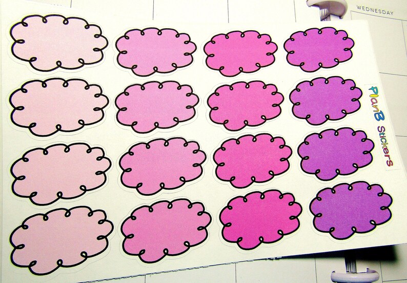 Pink & Purple Doodle Cloud Planner Stickers Calendar - Etsy