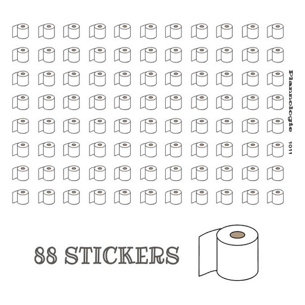 Toilet Paper Stickers - Etsy