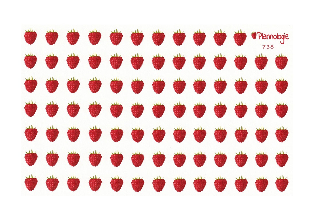 Mini Raspberry Stickers - Planner Stickers - Fruit Stickers - Berries ...