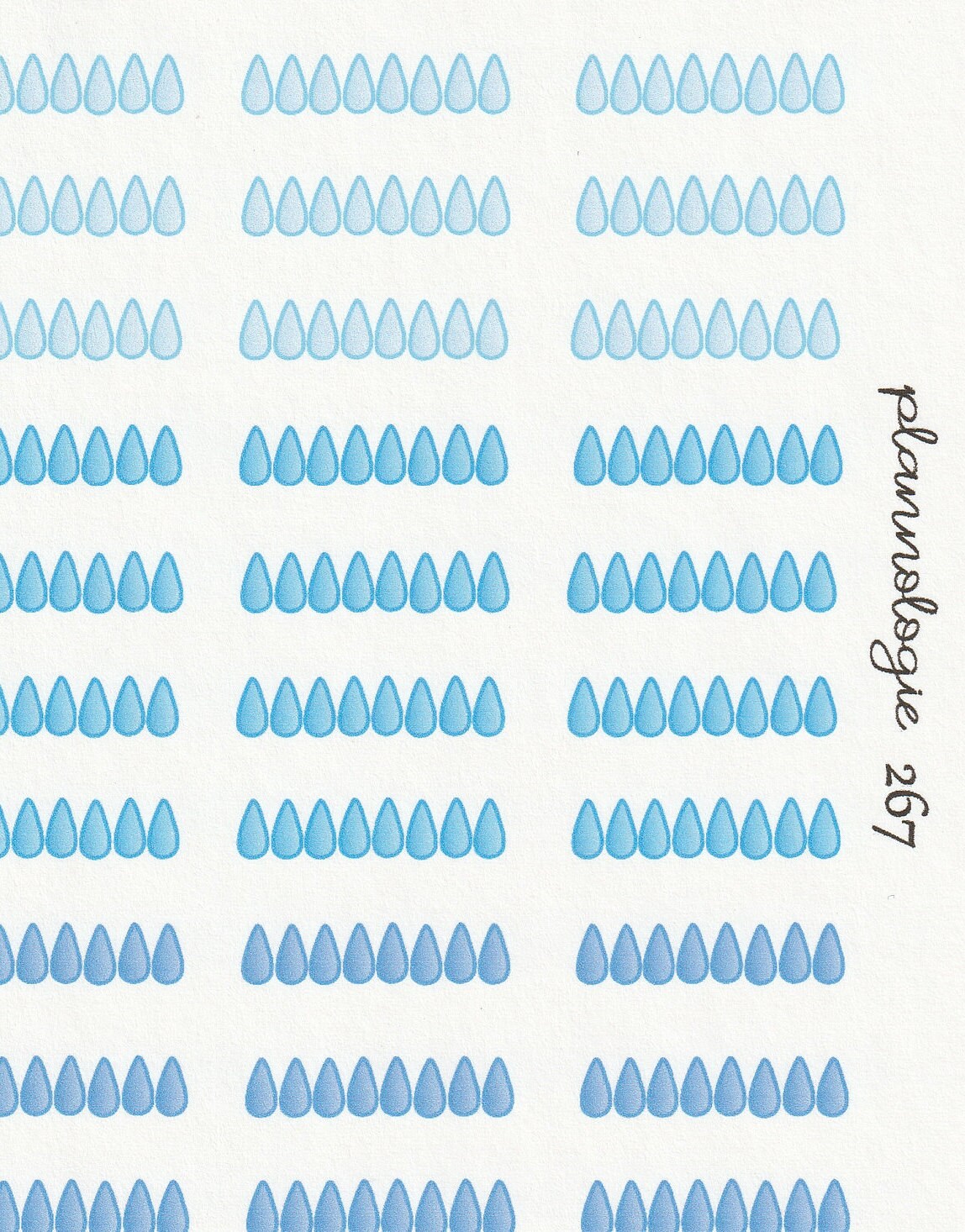 Water Drop Stickers Water Stickers Planner Stickers - Etsy