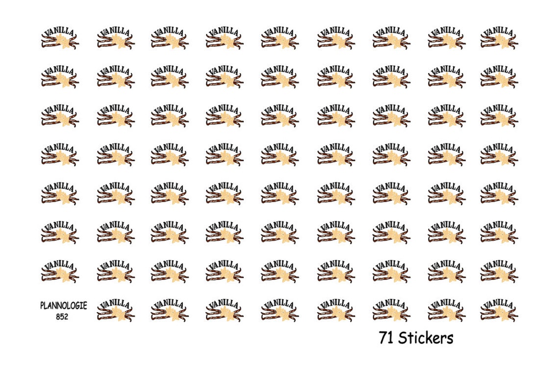 Mini Vanilla Stickers Planner Stickers Vanilla Bean - Etsy