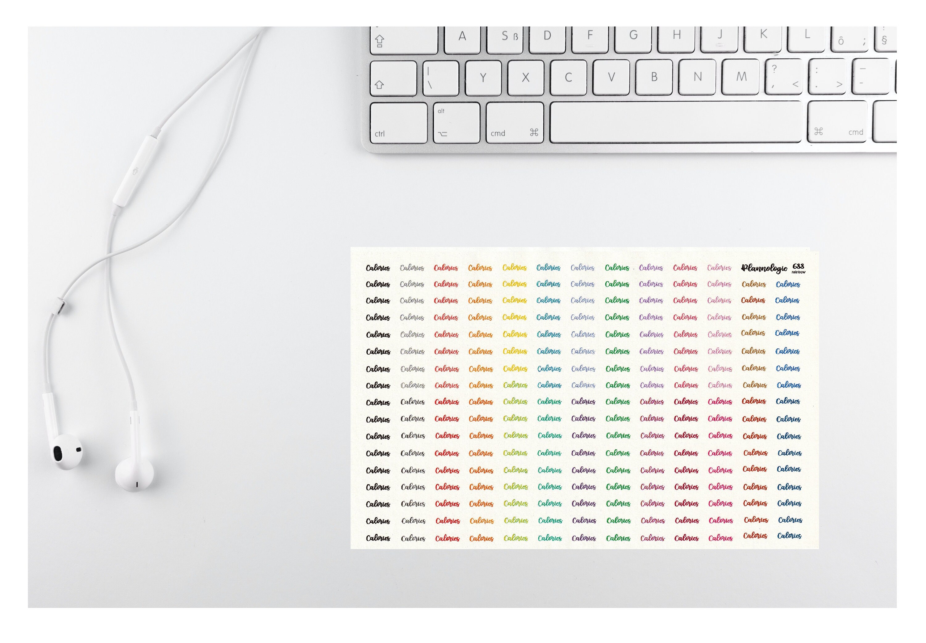 Calories Script Stickers for Planners Diet Health Nutrition - Etsy UK