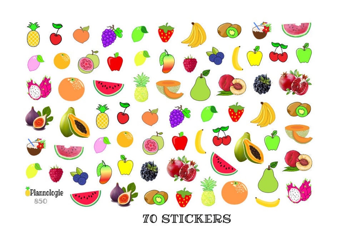 Fruit Stickers - Planner Stickers - Journal Stickers - Fruit Stickers ...