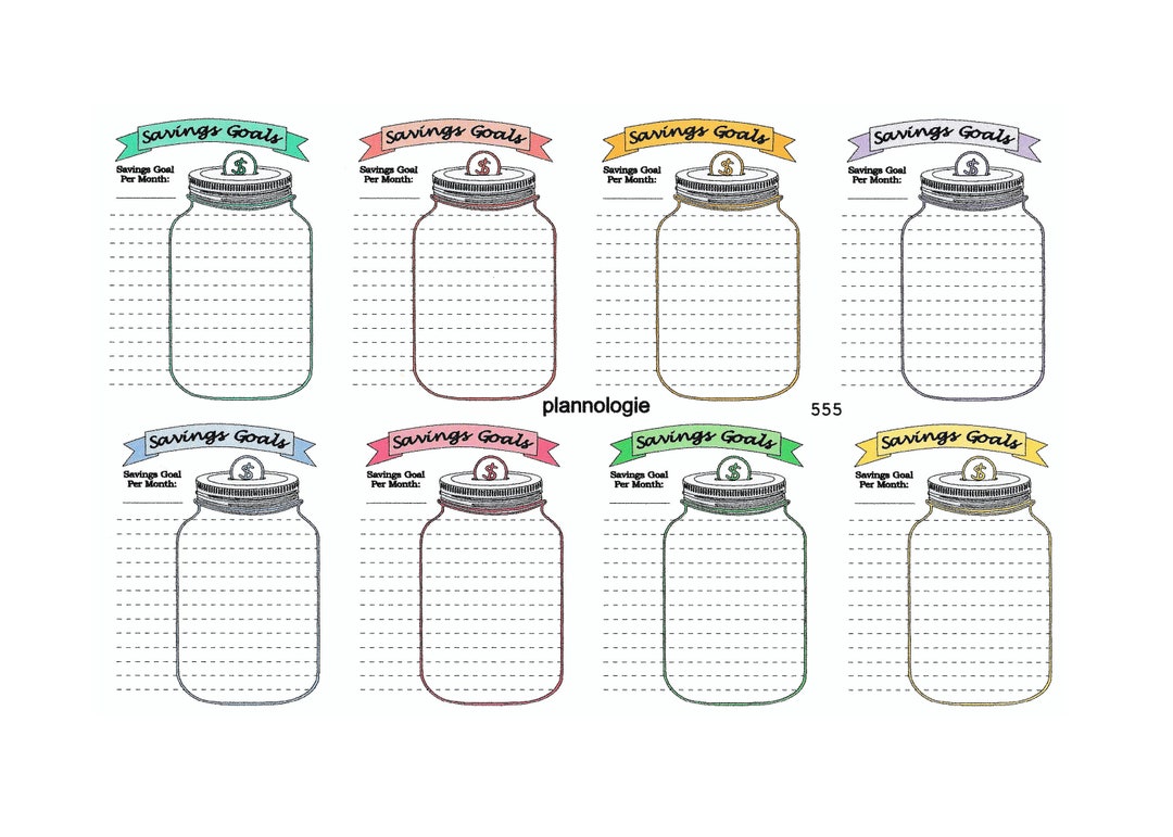 Pegatinas del planificador de metas de ahorro Desafío de - Etsy España
