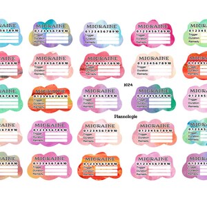 Migraine Tracker Planner Stickers - Headache Tracker - Etsy