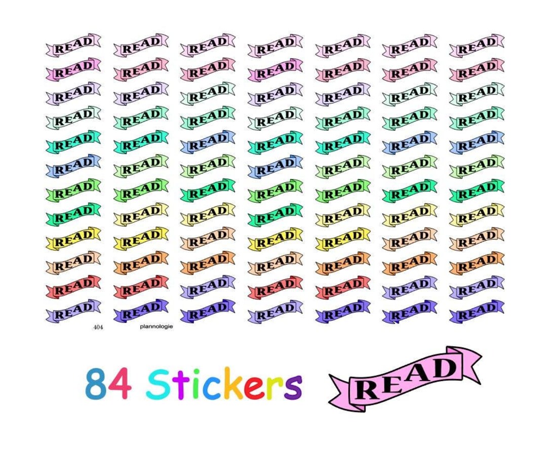 Reading Reminder Stickers, Read Banner, Planner Stickers - Etsy