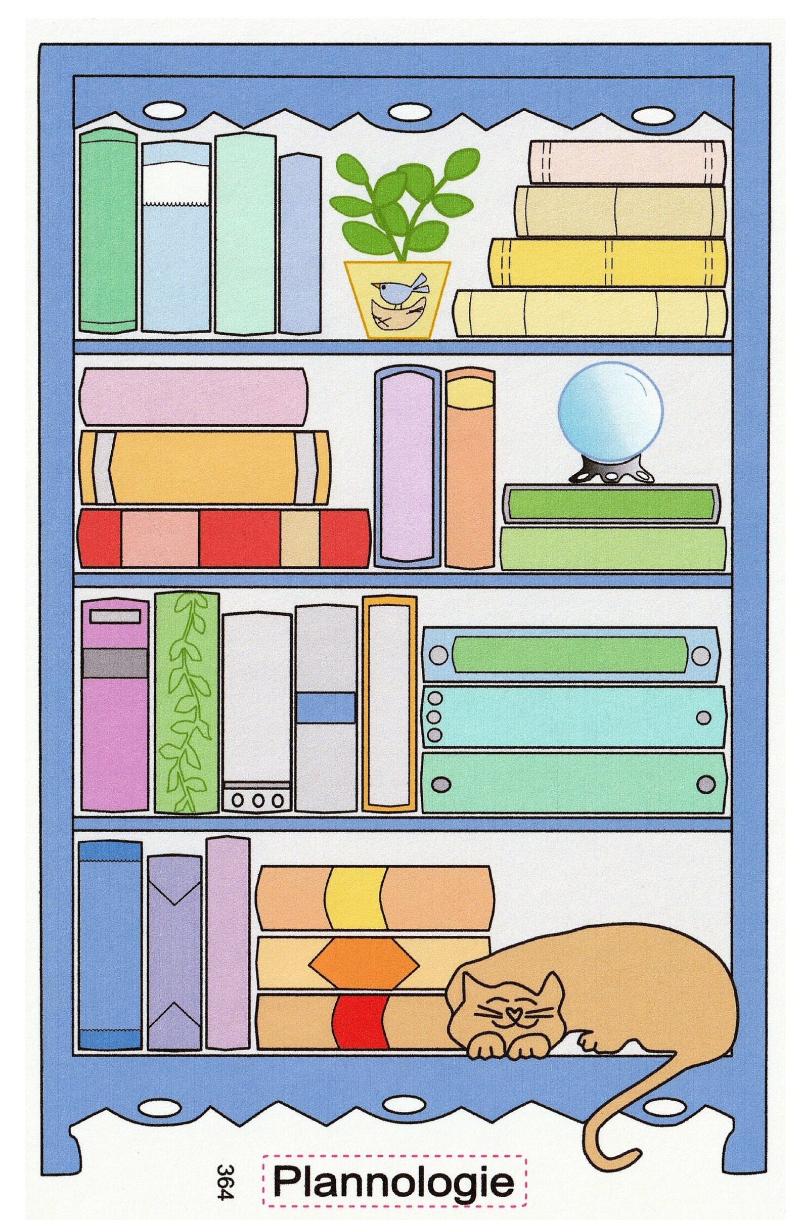 Large Bookcase Journal Planner Sticker Full Color - Etsy
