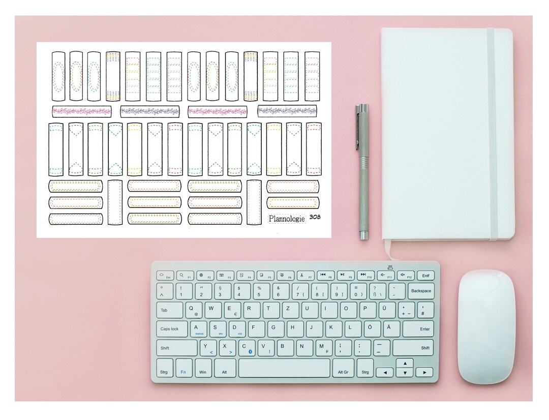 Book Icon Planner Stickers - Book Reading Stickers - Reading Challenge ...