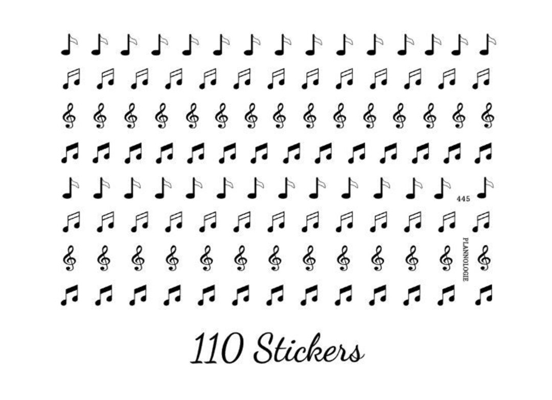 Music Stickers - Planner Stickers - Treble Clef - Piano Stickers ...