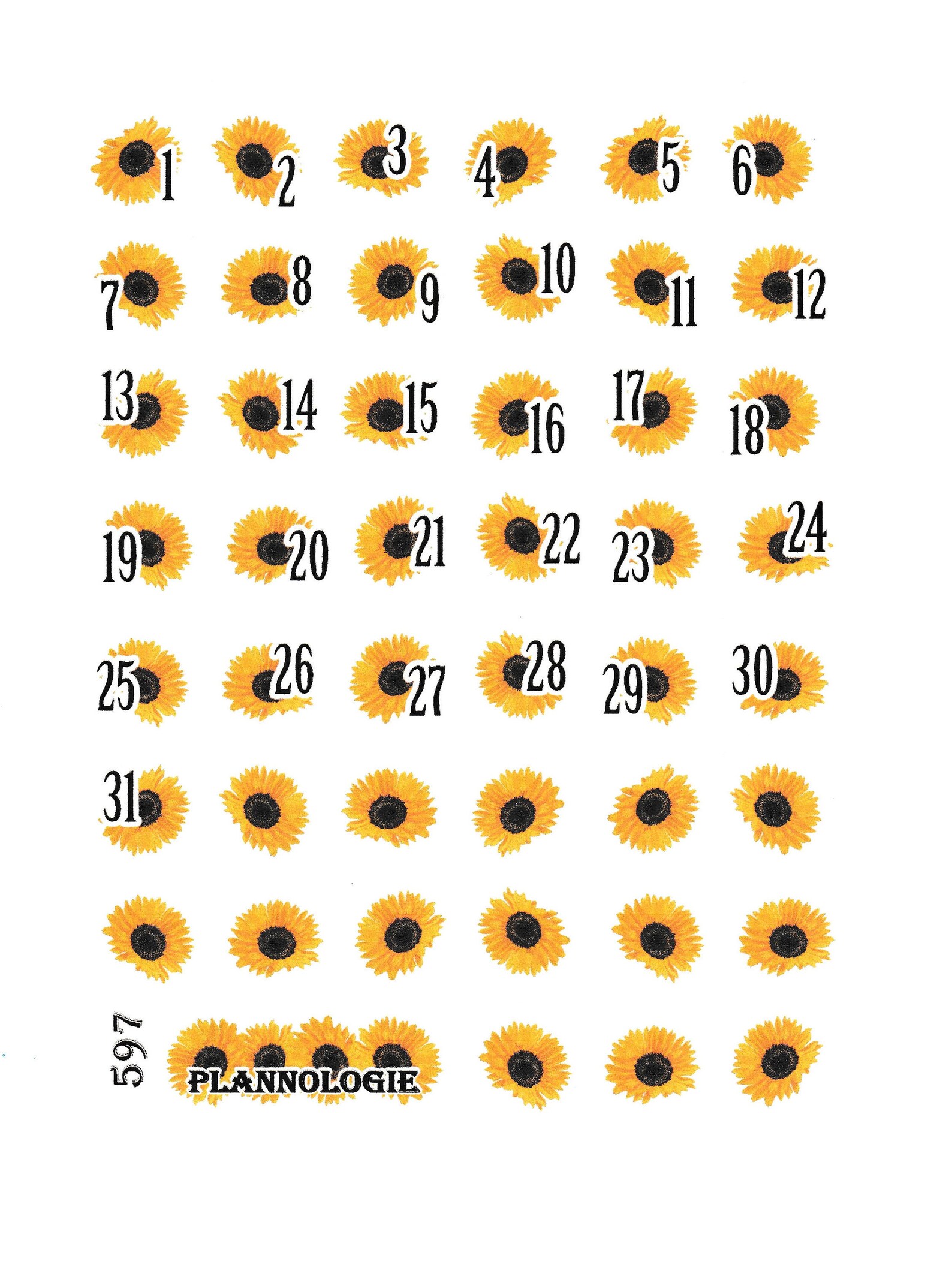 Date Covers Planner Stickers Number Stickers Countdown - Etsy