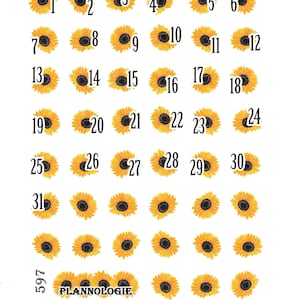 Date Covers Planner Stickers - Number Stickers - Countdown Stickers ...