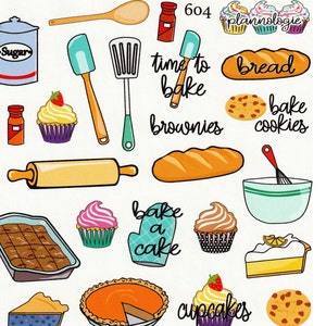 Baking Stickers, Time to Bake, Brownies, Cupcakes, Pie, Bread, Cake ...