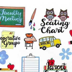 CUSTOM Teacher Planner Stickers - Teacher Stickers - School Stickers ...