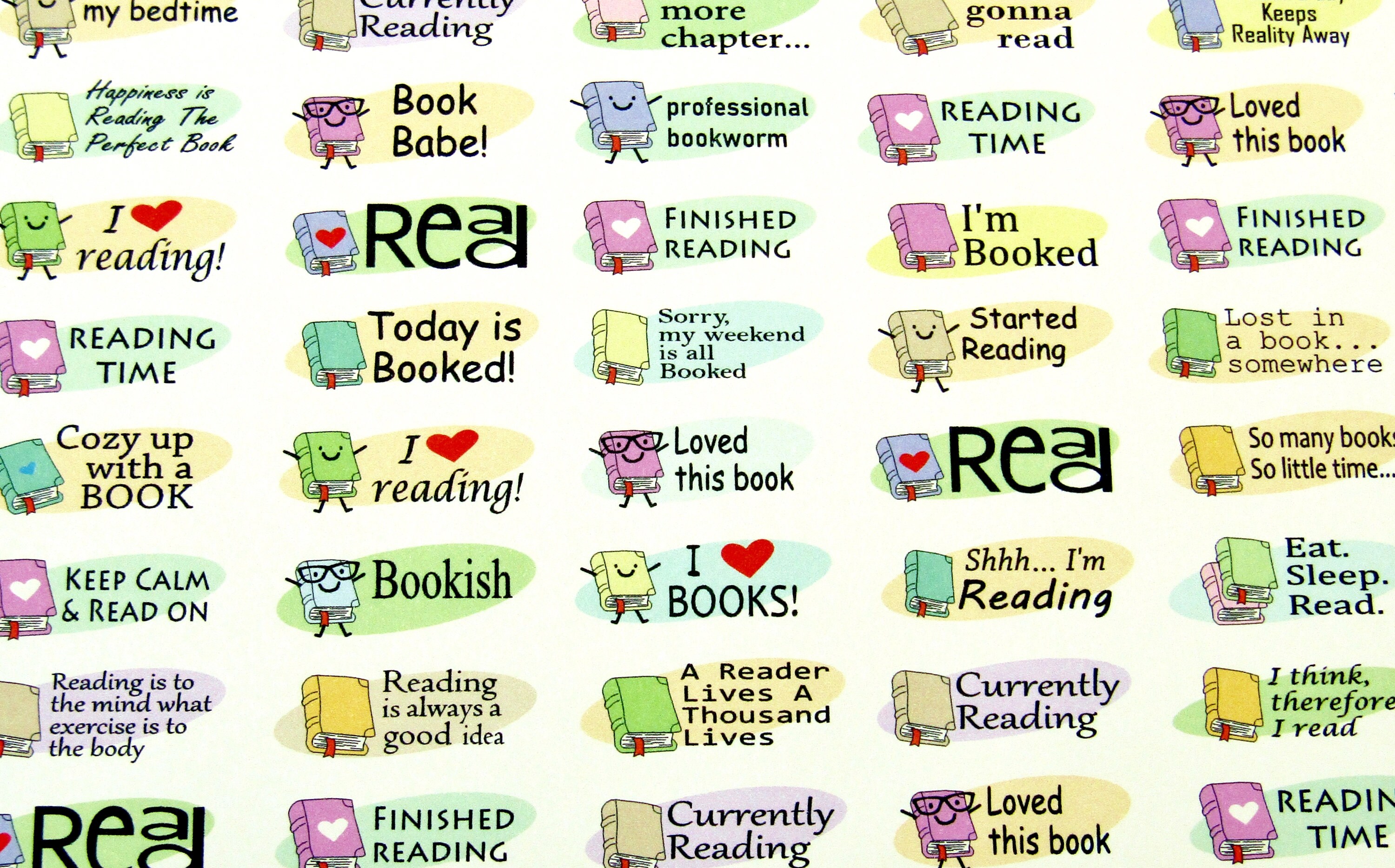 Book Lovers Reading Stickers for Your Planner - Etsy