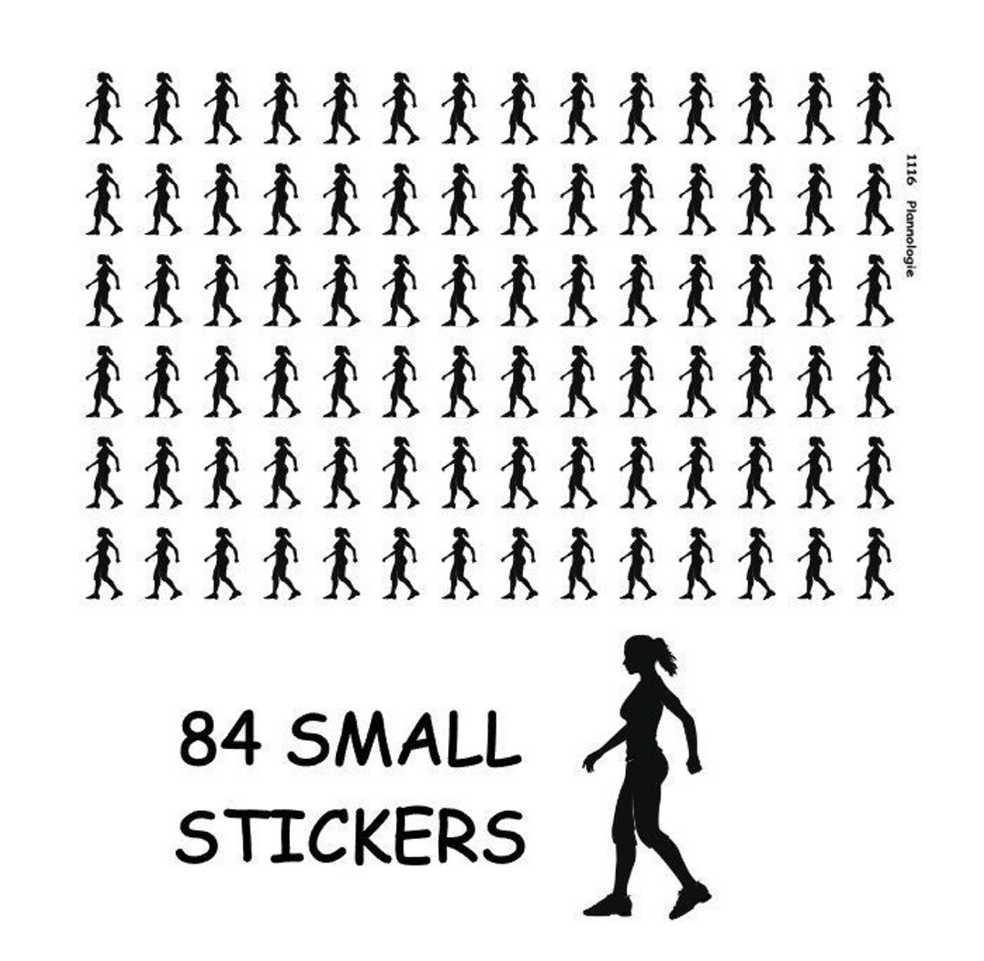 Walking Stickers - Planner Stickers - Exercise Stickers - Workout ...