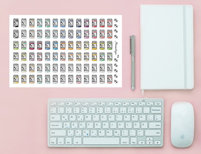 Rx Refill Planner Stickers Medication Prescription Planner - Etsy