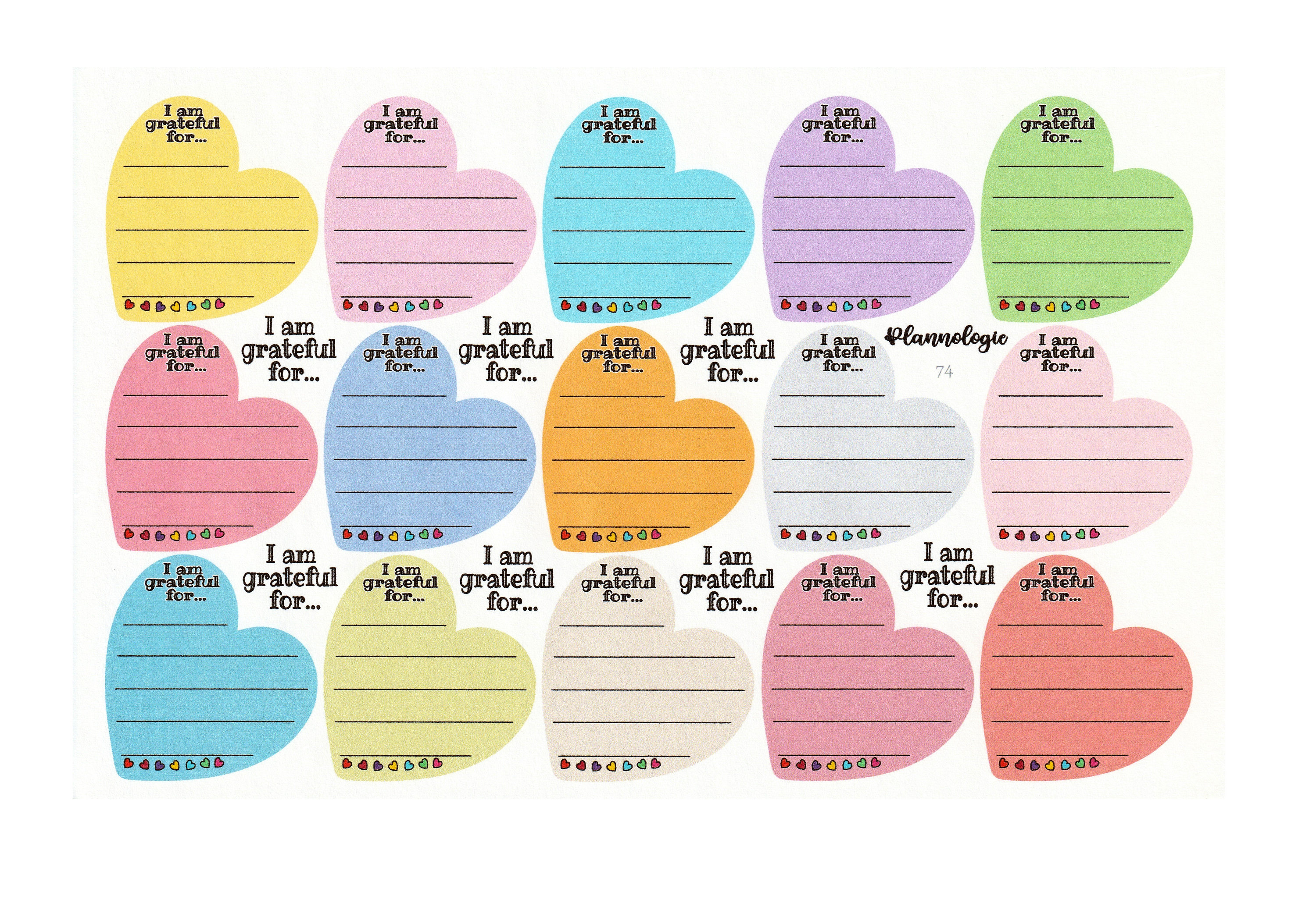 I Am Grateful for Stickers Gratitude Stickers Journal | Etsy