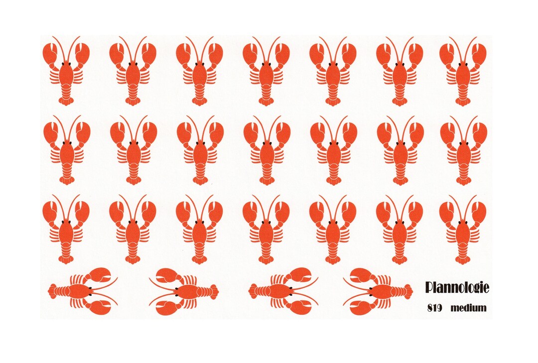 Lobster Stickers - Lobster Icon - Planner Stickers - Wedding Menu Icons ...