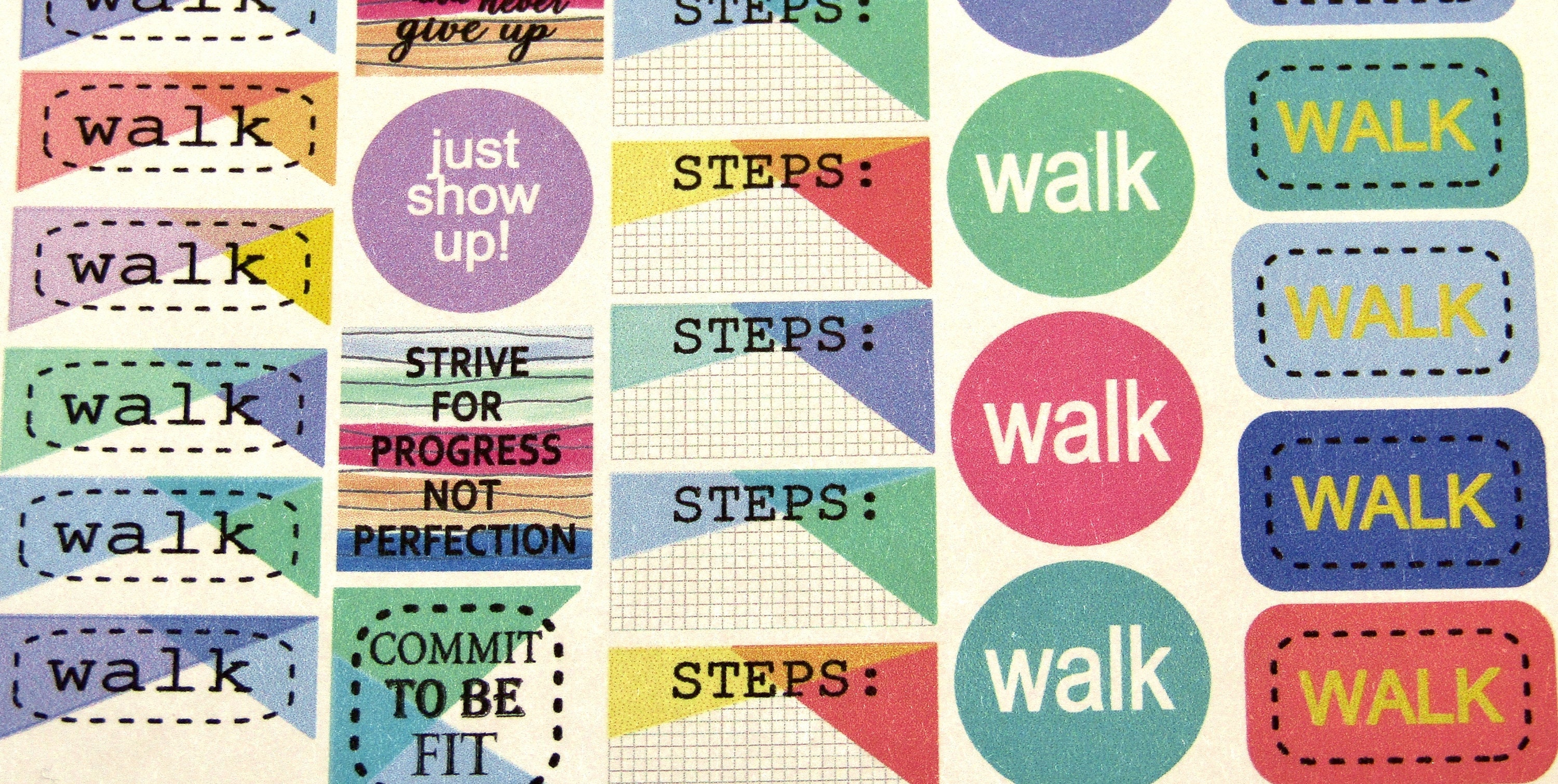 Walking Exercise Motivational Planner Stickers | Etsy