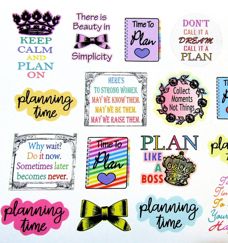 Planner Girl Quotes Planner Stickers Motivational Stickers - Etsy