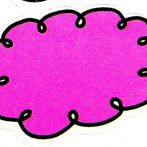 Pink & Purple Doodle Cloud Planner Stickers, Calendar Stickers, Cloud ...
