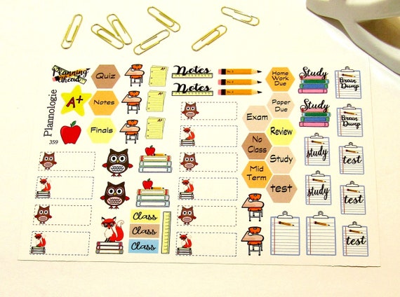 Student Life Planner Stickers School Home School College | Etsy