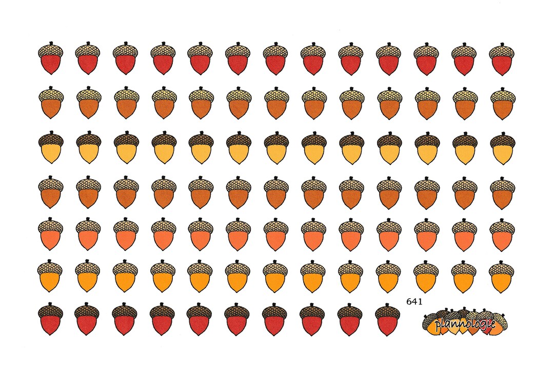 Acorn Planner Stickers - Autumn Stickers - Fall Stickers - Nature ...