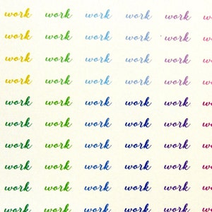 Work Stickers Planner Stickers - Script Stickers - Fits Erin Condren ...