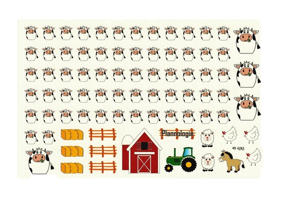 Cow and Farm Stickers for Planners and Journals Cow Stickers - Etsy