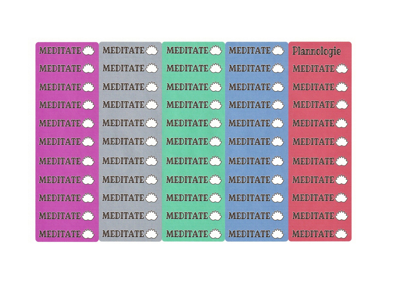 Meditation Stickers Daily Meditation Planner Stickers - Etsy