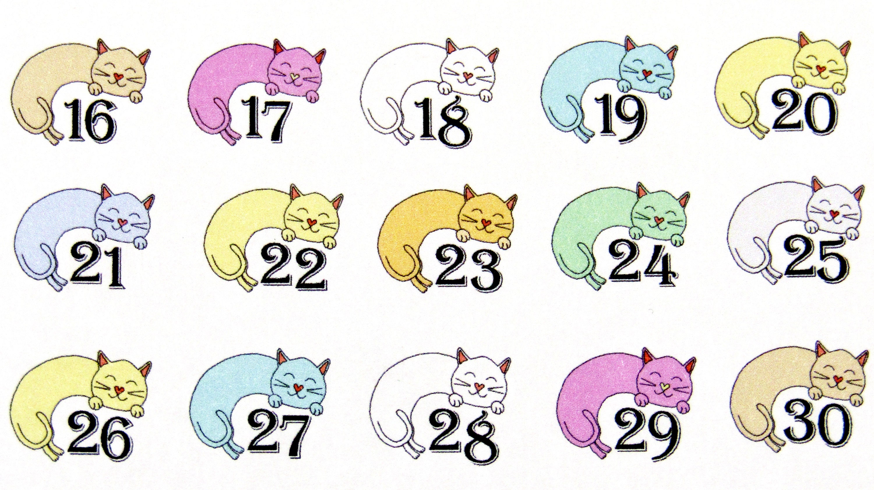 Cat Date Cover Stickers for Your Planner Cat Stickers | Etsy