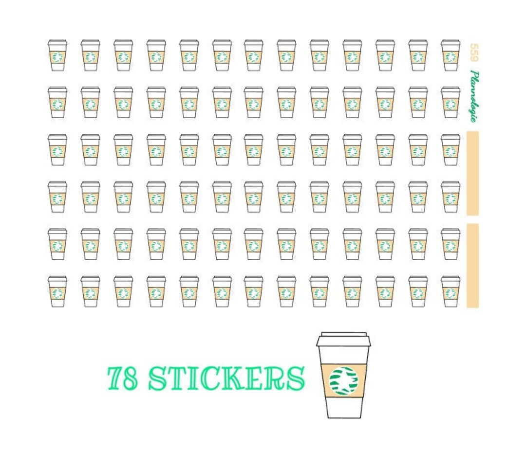 Coffee Planner Stickers - Coffee to Go - Latte - Java - Espresso - Etsy