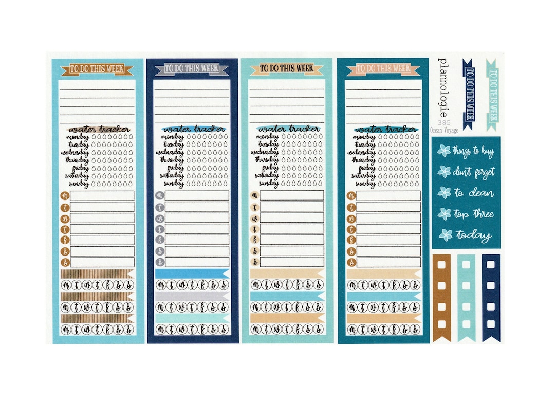 Weekly Plan Sidebar Planner Stickers - Weekly Tracker for Erin Condren ...