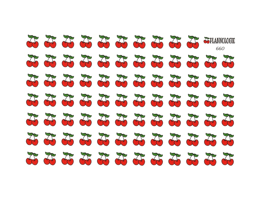 Mini Cherry Stickers - Planner Stickers - Fruit Stickers - Berries ...