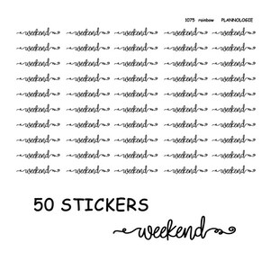 WEEKEND Script Planner Stickers - Etsy