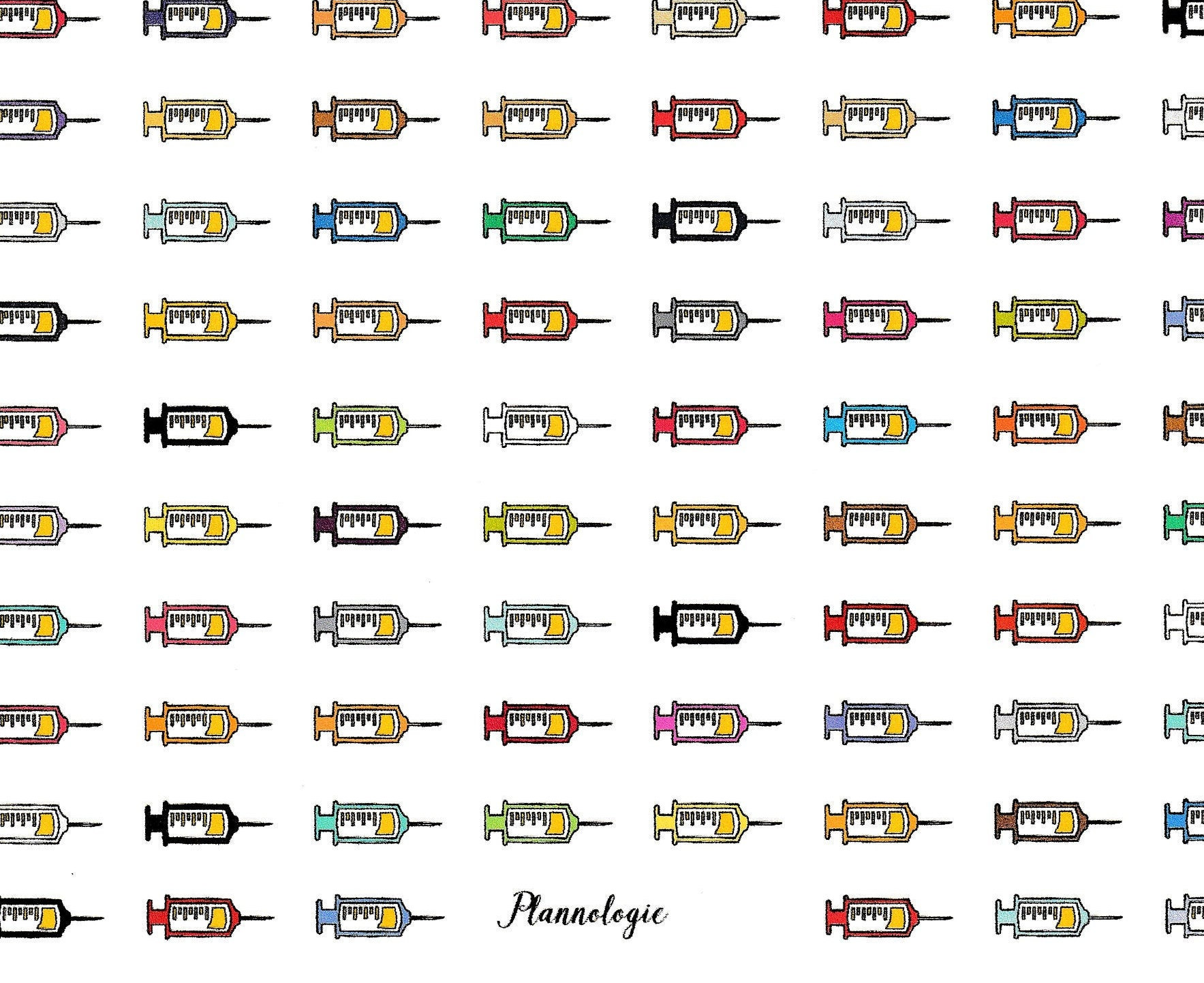 Syringe Planner Stickers Functional Icon Insulin Shot | Etsy